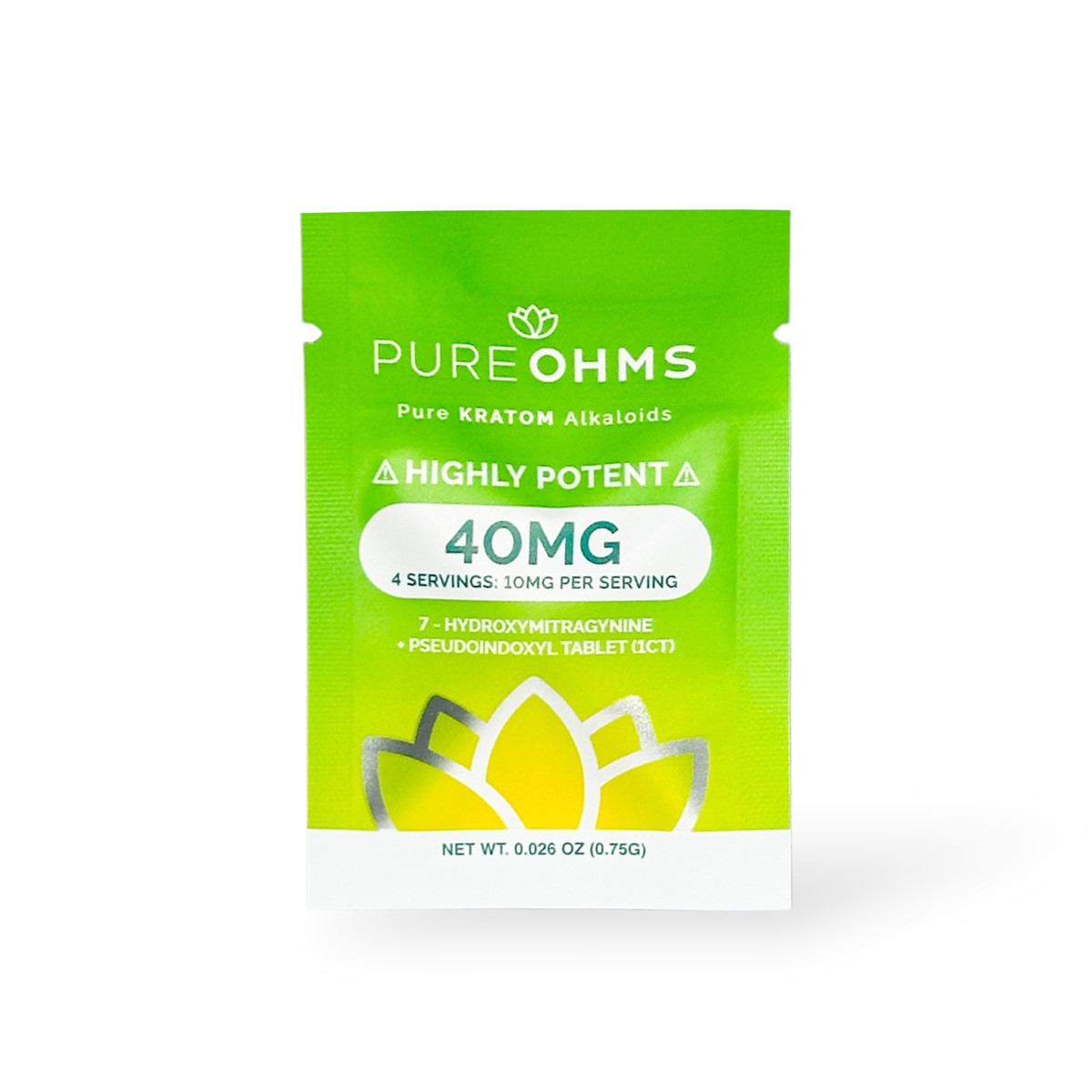 Pure Ohms 30mg 7-Hydroxymitragynine + Pseudoindoxyl Tablets 4ct