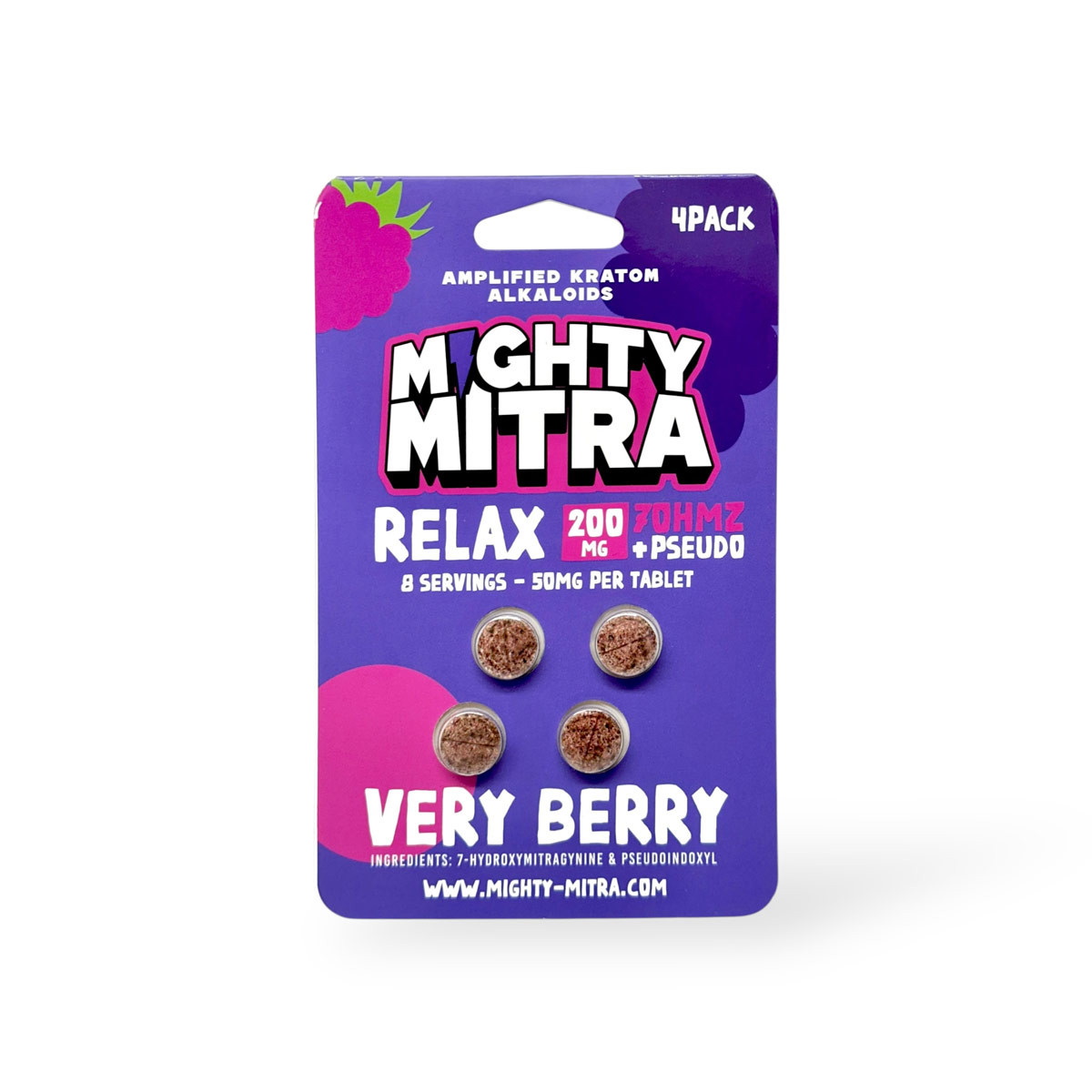 Mighty Mitra Relax 7ohmz + Pseudo Tablet Very Berry 50mg Per Tablet