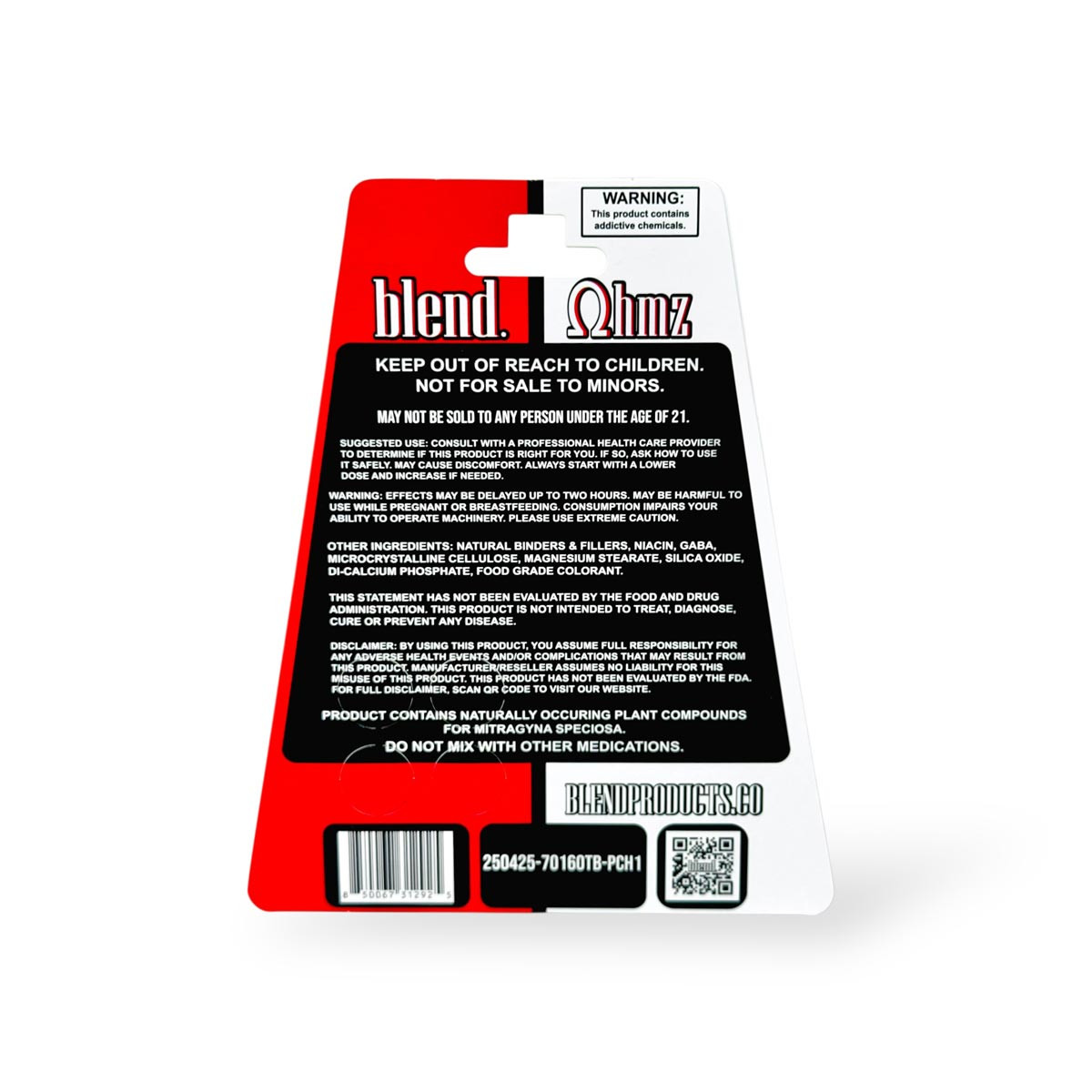Blend. Peach 7-Hydroxy Chewable Tablets 60mg – Max Strength