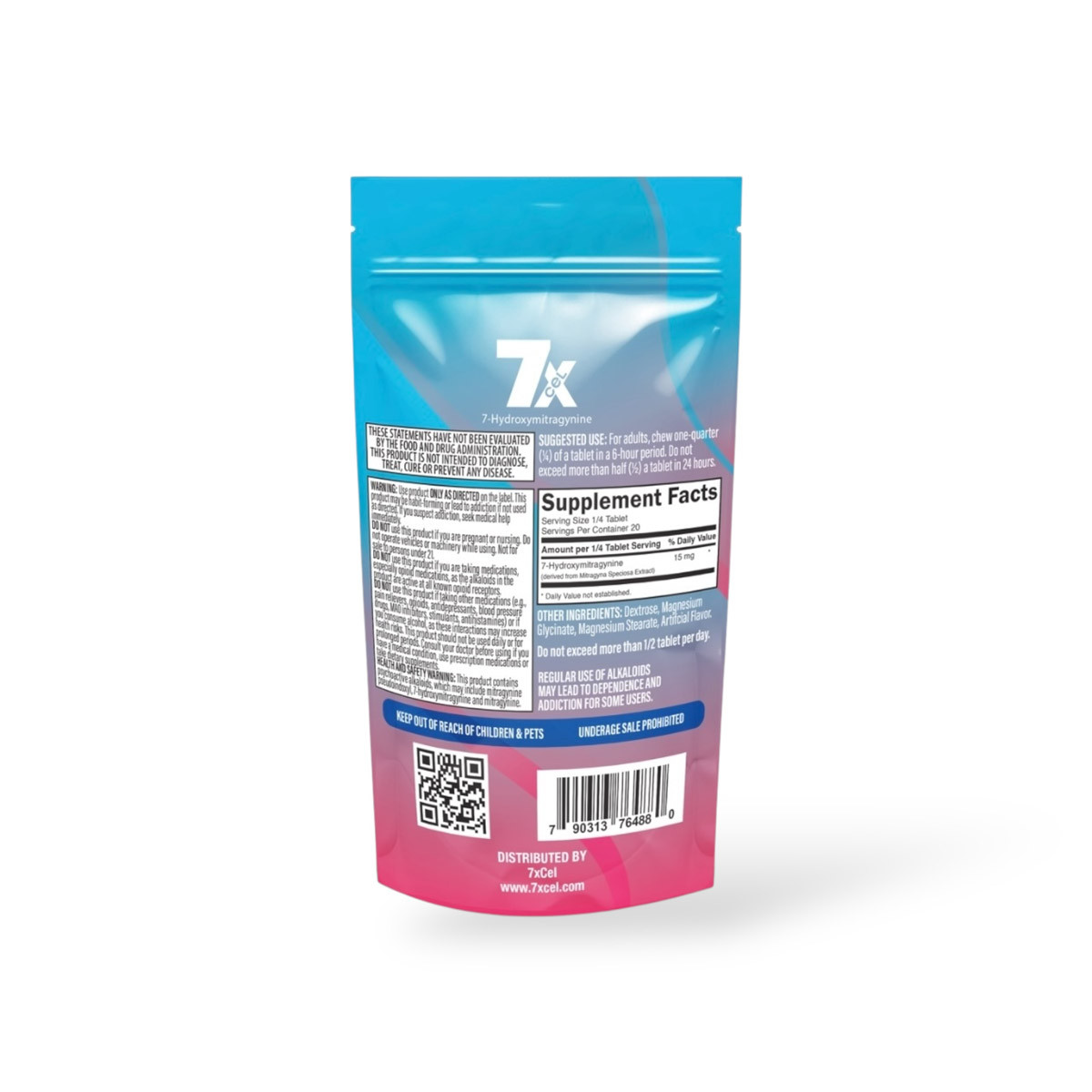 7Xcel Berry 7-OH Tablet 60mg | High-Potency Chewable