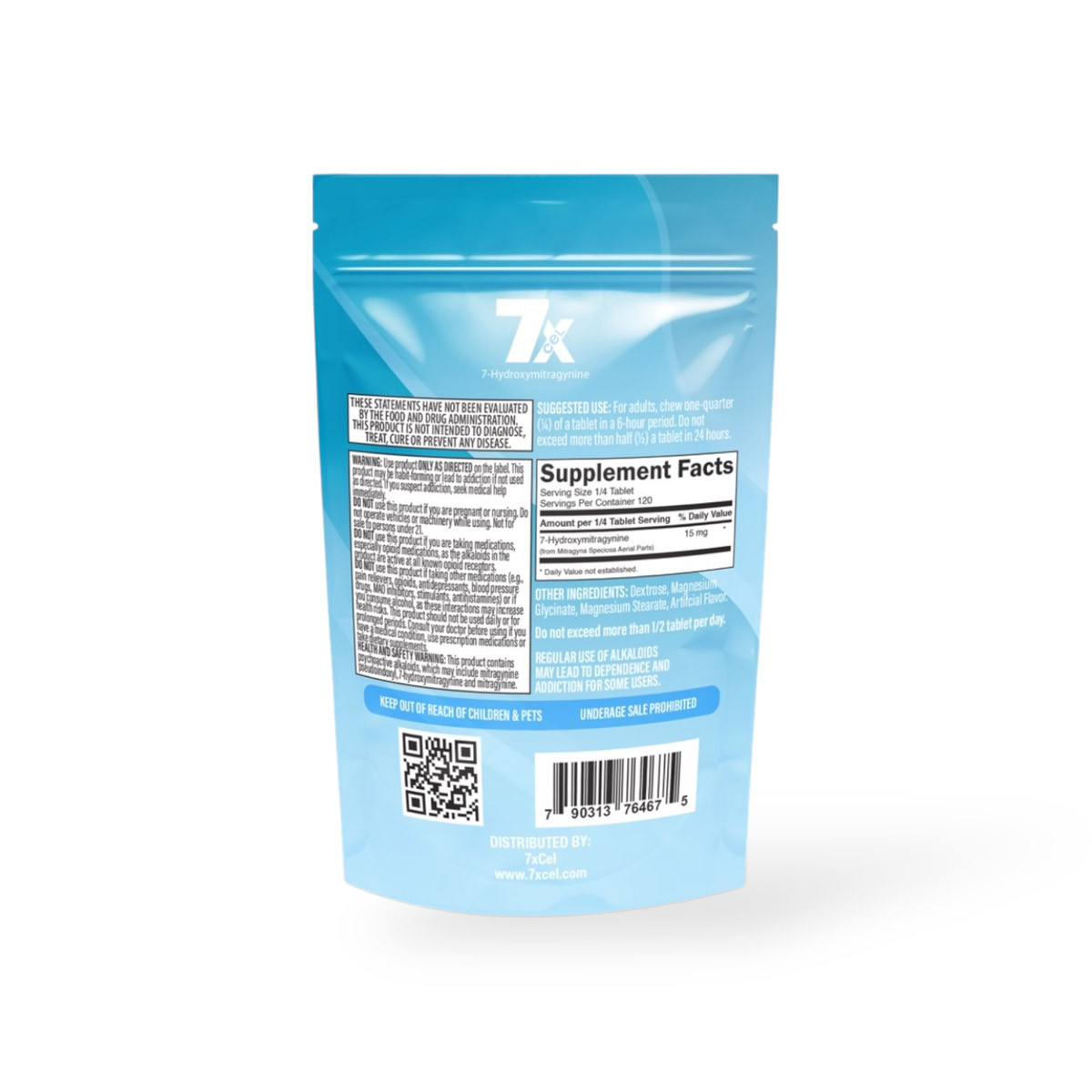 7Xcel Natural 7-OH Tablet 60mg | Potent Clean Chewable