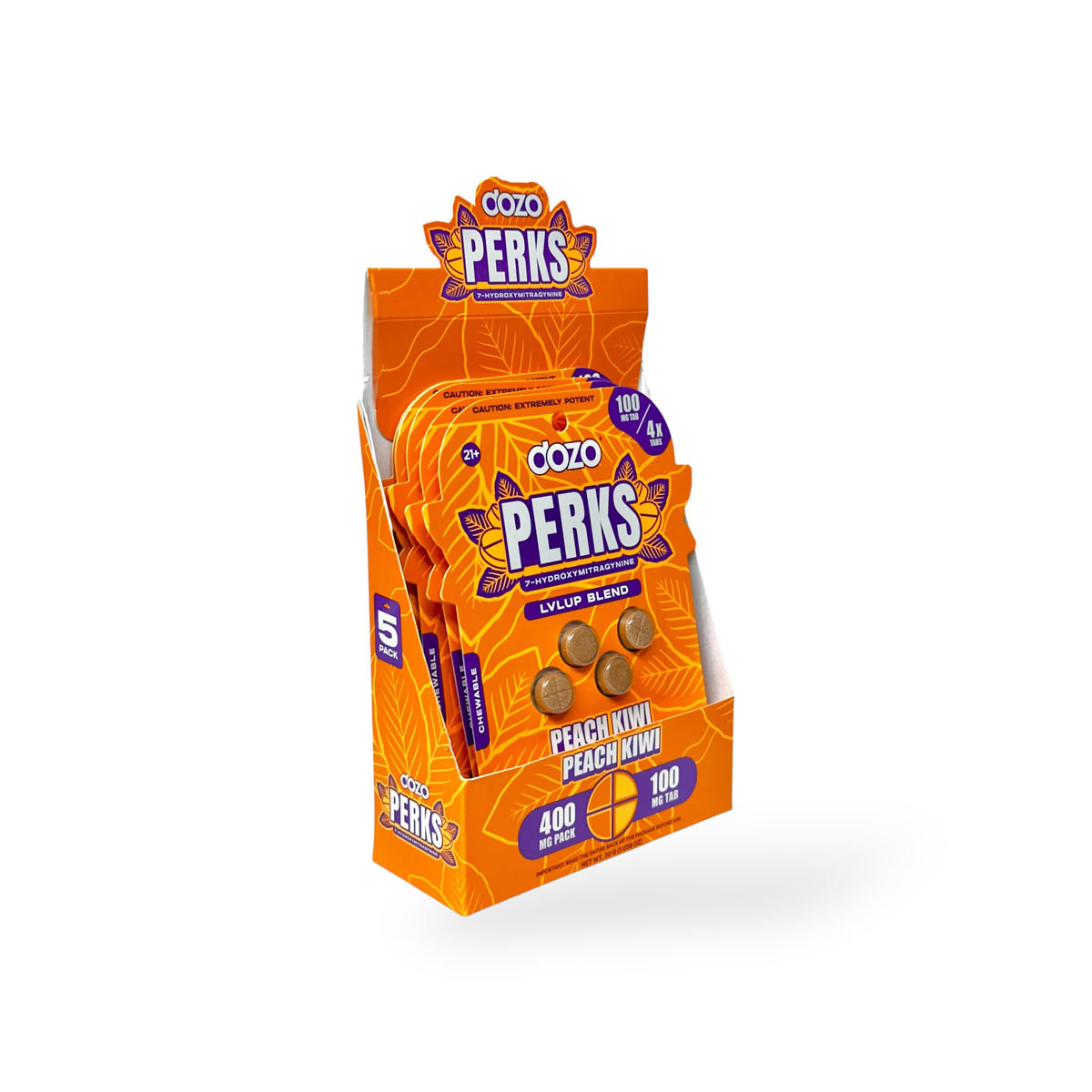 Dozo Perks 7-OH LVLUP Peach Kiwi Extreme Potency 100mg