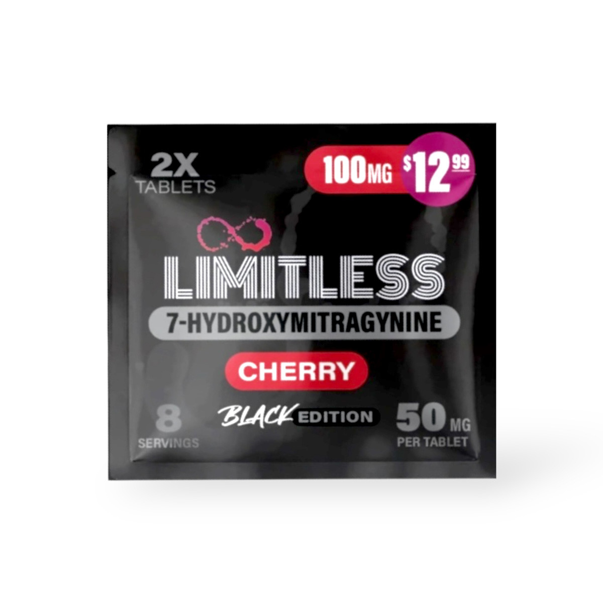 Limitless Black Edition 7-Hydroxymitragynine Tablets Original 50mg Per ...