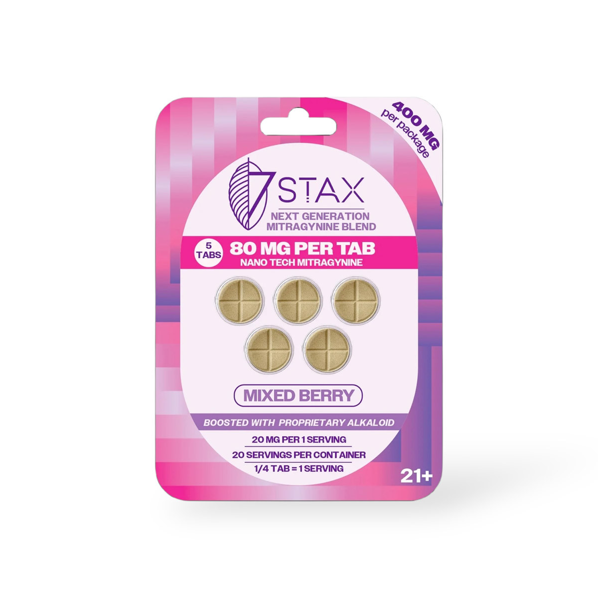 7 Stax Next Generation Mitragynine Blend Tablets Mixed Berry 80mg Per ...