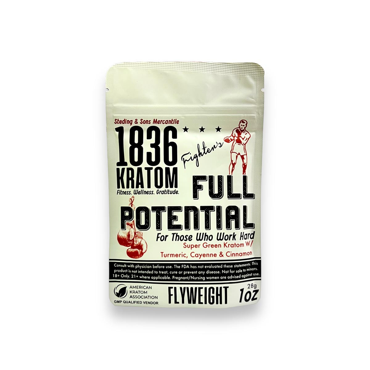 1836 Kratom Blend Super Green Fighters Full Potential Kratom Powder