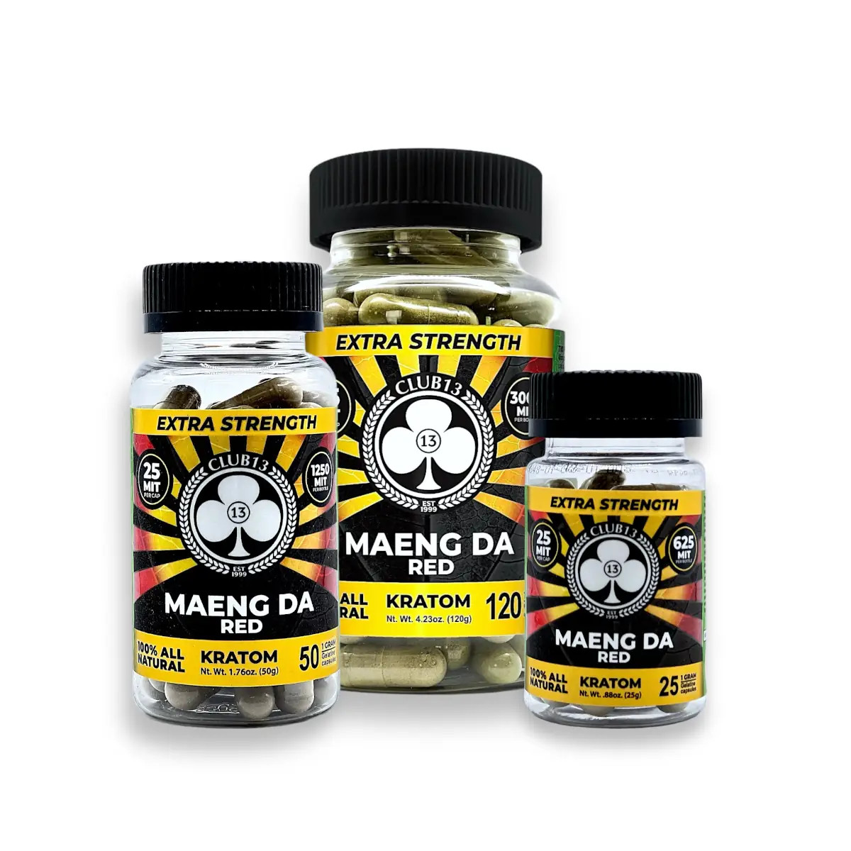 Club 13 Kratom Extra Strength Capsules Maeng Da Red