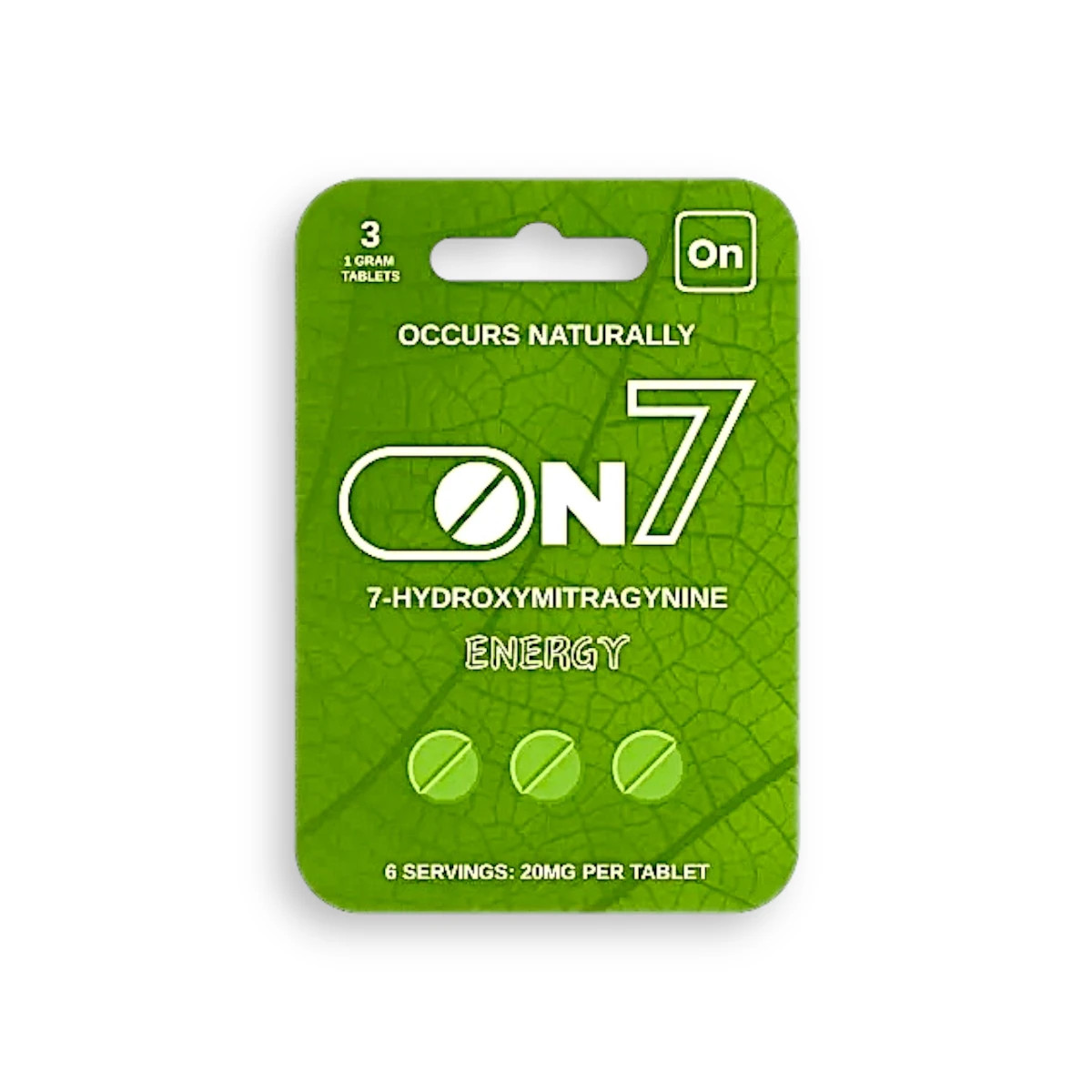 On7 Kratom Tablets Energy 20mg - Boost Your Vitality