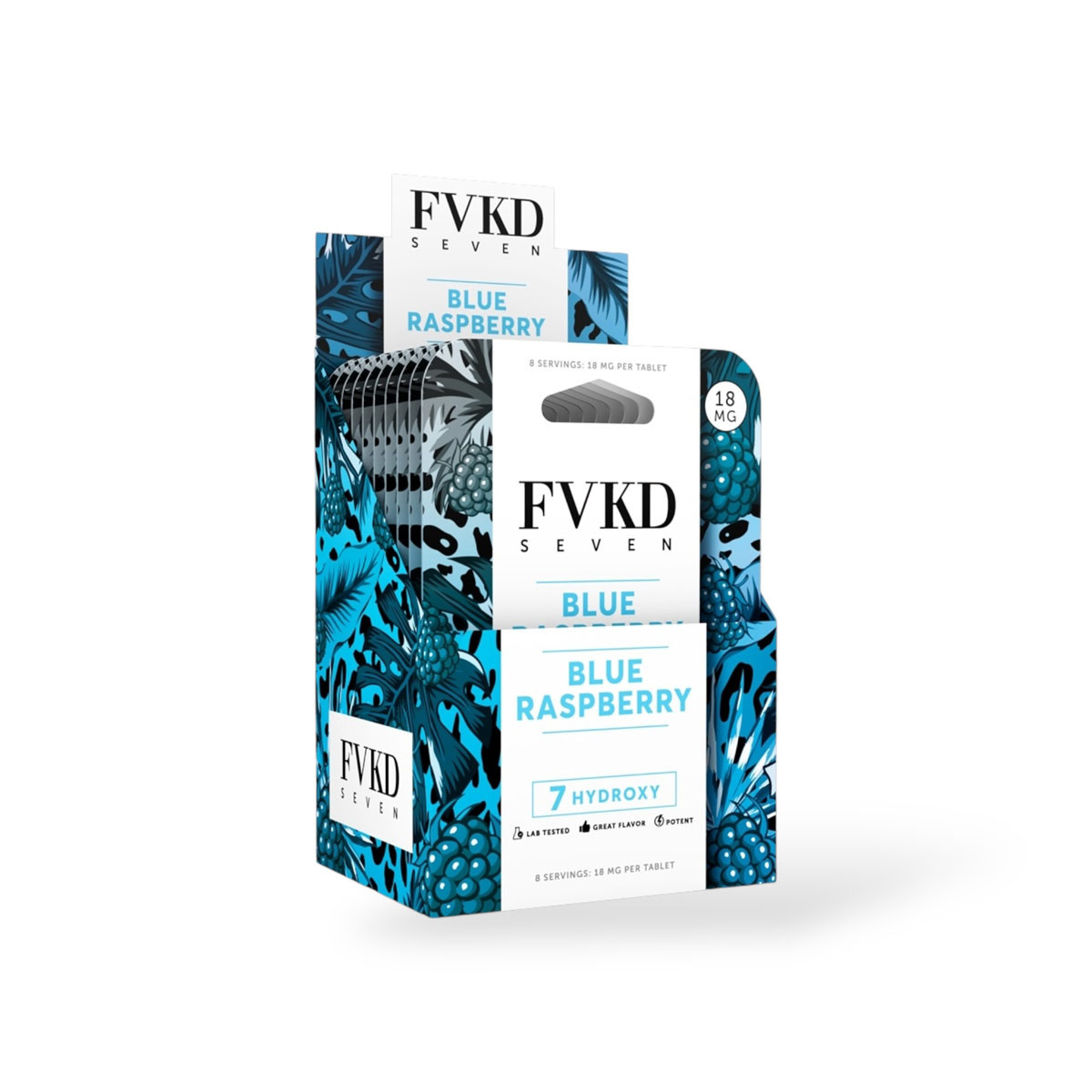 FVKD Seven 7 Hydroxy Tablets Blue Raspberry 18mg 4ct