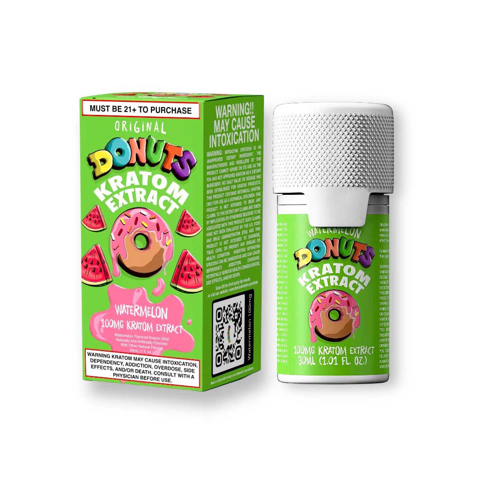Donuts Kratom Extract Shot 100mg Blue Raspberry 30mL