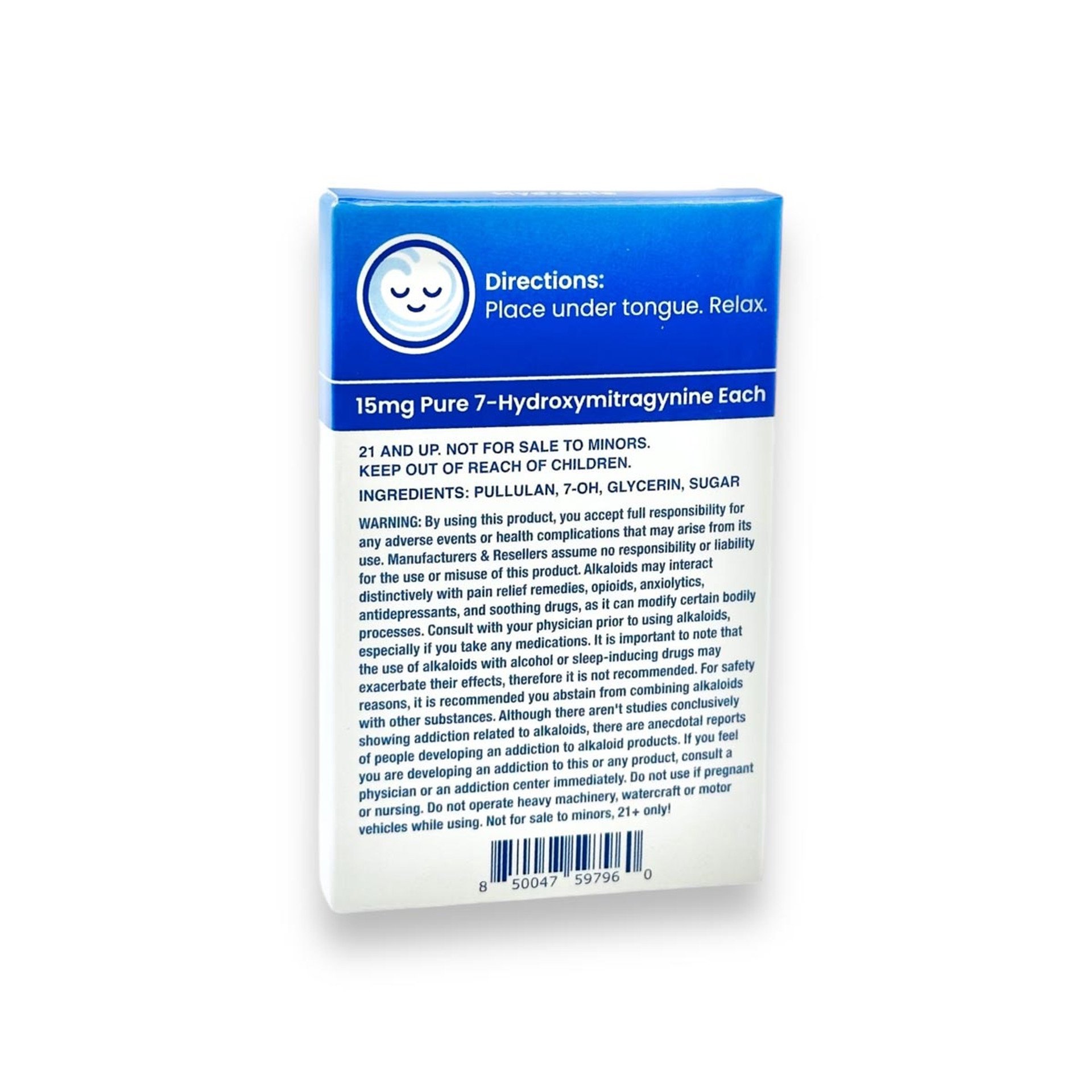 Hydroxie 7-OH Kratom Sublingual Strips 15mg - 10ct