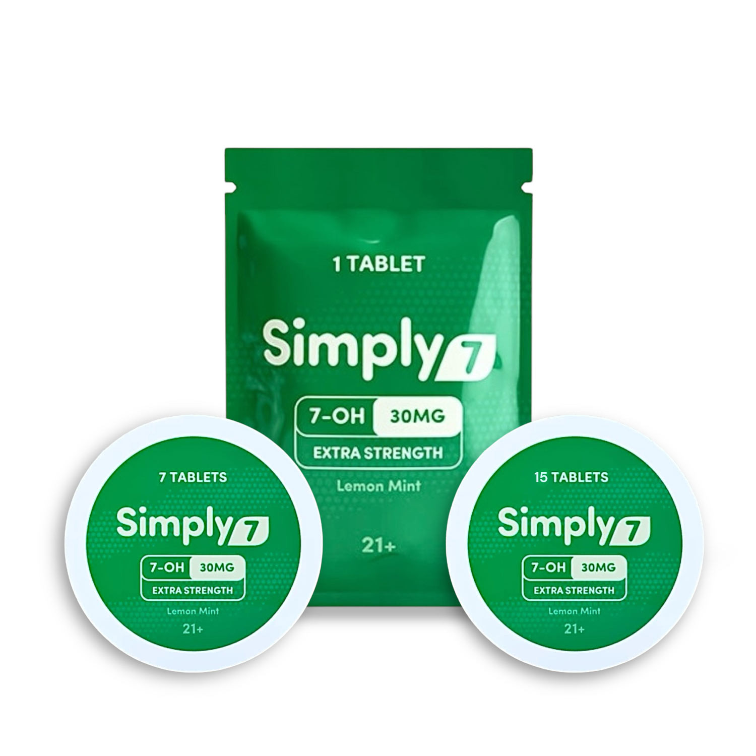 Simply7 7-OH Max Strength Lemon Mint Tablet 60mg