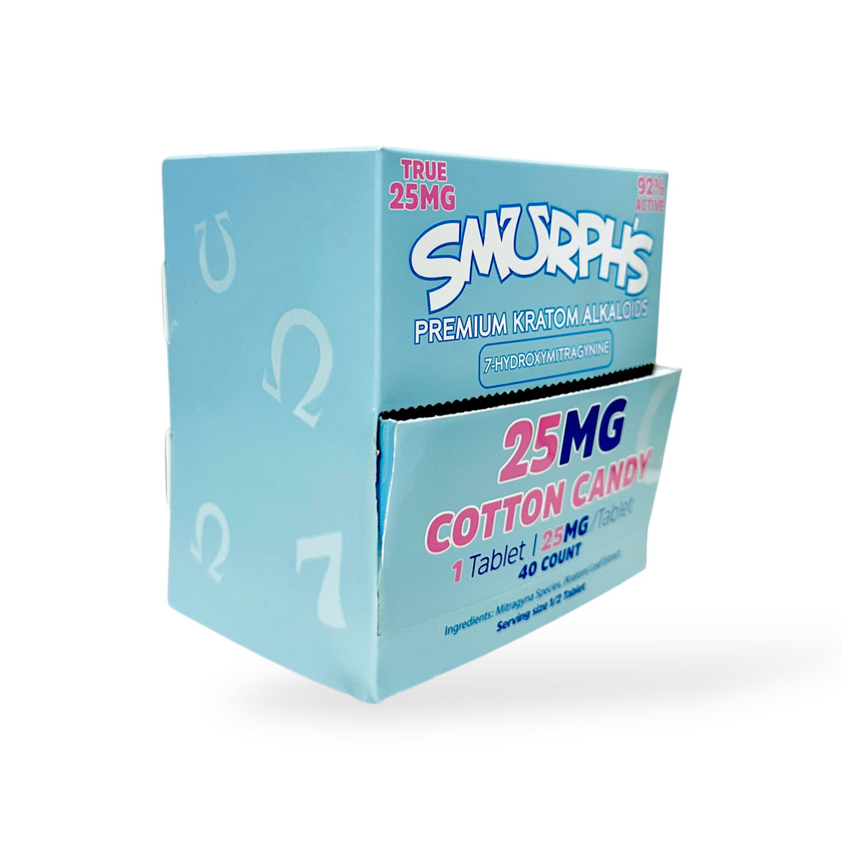 Smurph's 7-Hydroxymitragynine Kratom Extract 25mg Tablets Cotton Candy