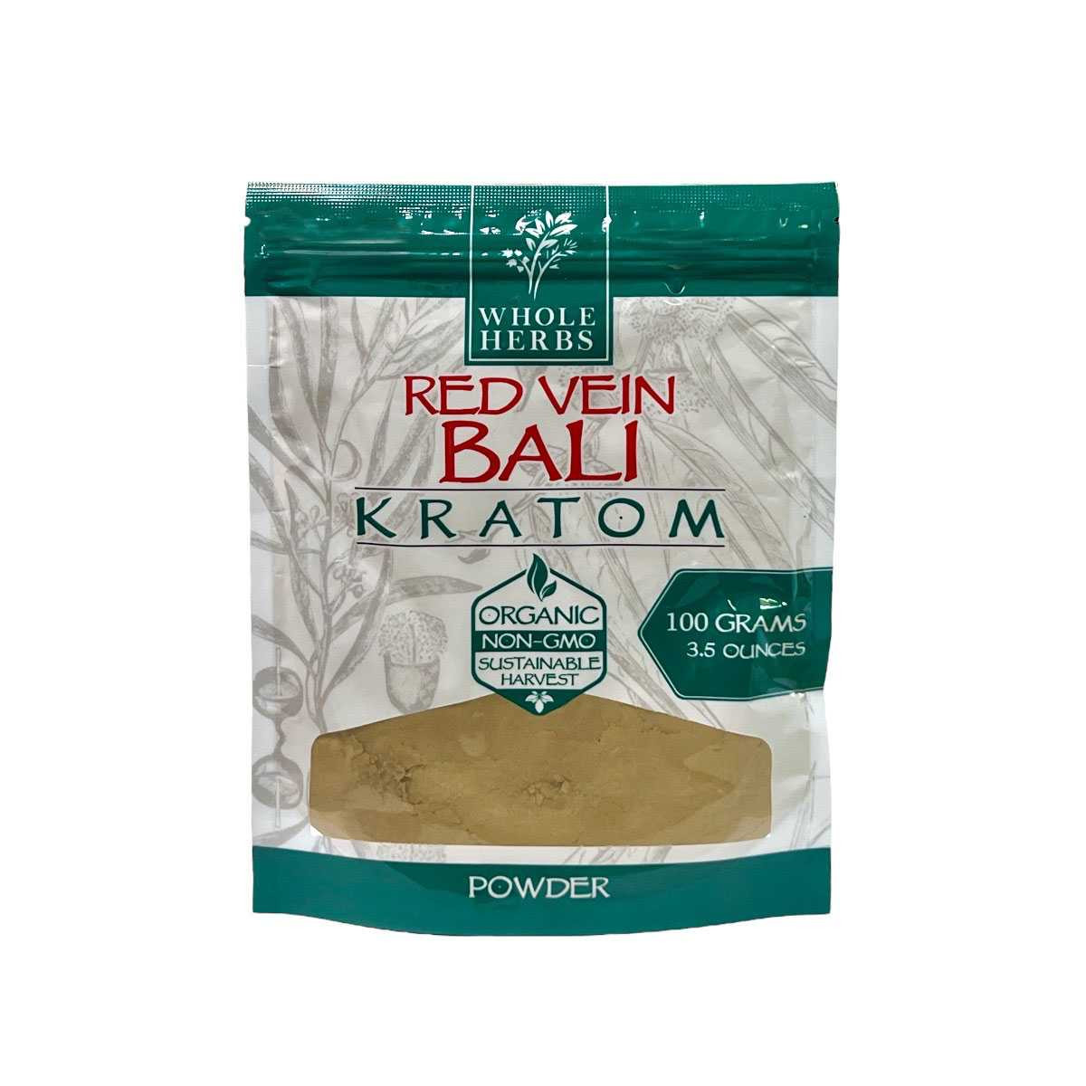 Whole Herbs Kratom Powder Red Bali - Consistent Quality