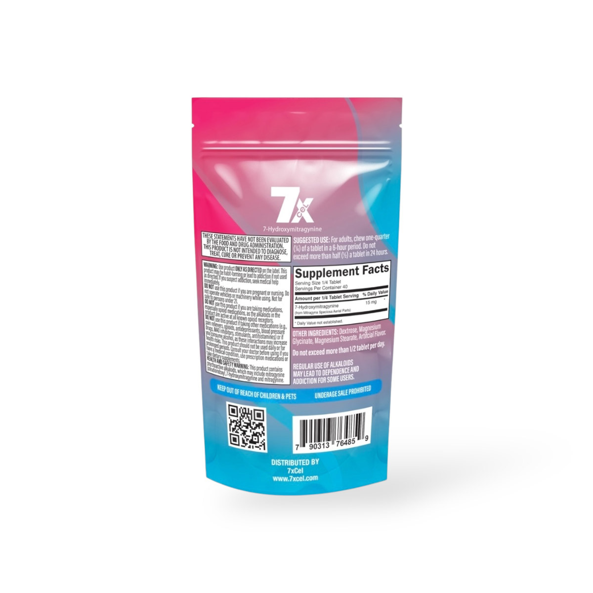 7Xcel Berry 7-OH Tablet 60mg | High-Potency Chewable
