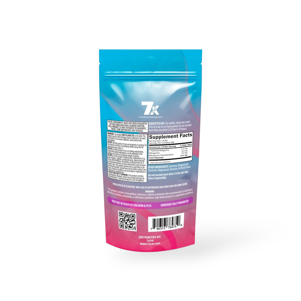 7Xcel Berry 7-OH Tablet 100mg | Ultra-Potent Chewable Dose