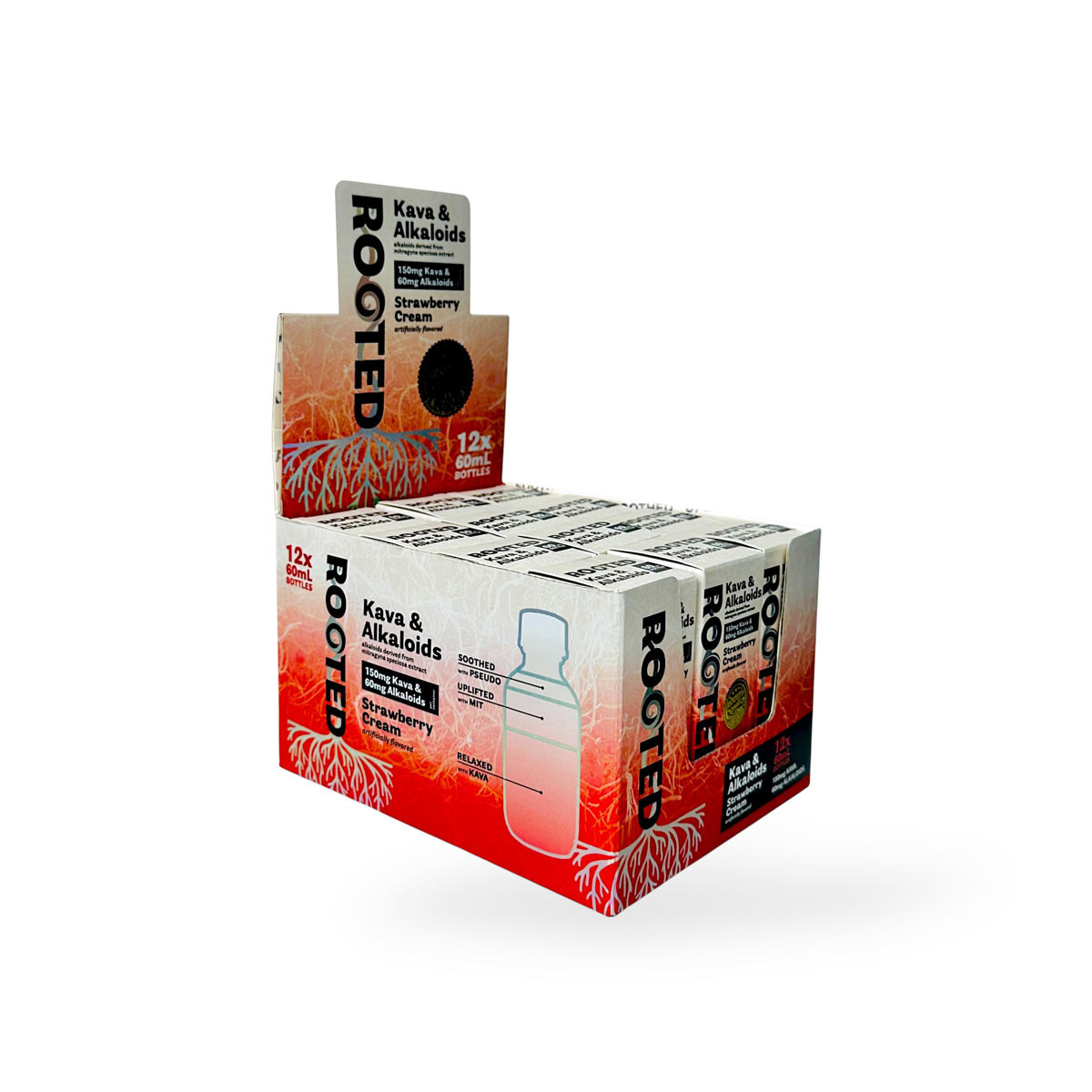 Rooted Kava & Alkaloids Shot Strawberry Cream 60ml