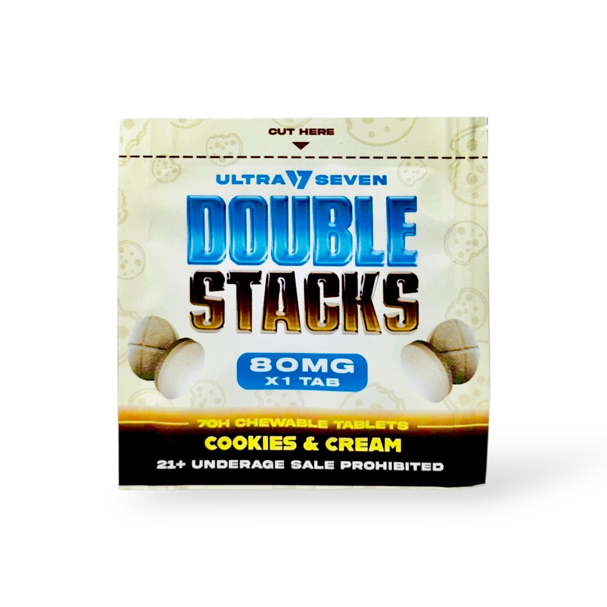 Ultra Seven Double Stacks 7-Oh Cookies & Cream 80mg