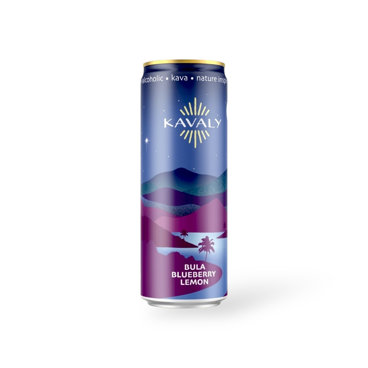 Kavaly Kava Seltzer Bula Blueberry Lemon 12oz
