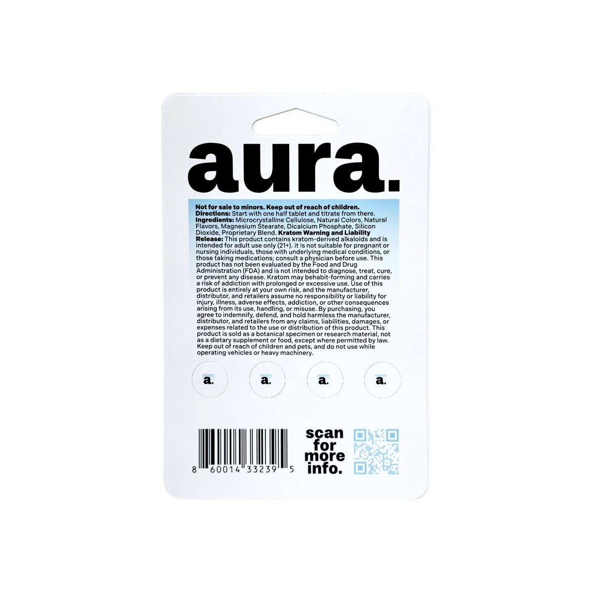 aura. Proprietary Blend Chewable Tablets Blue Razz 100mg Per Tablet