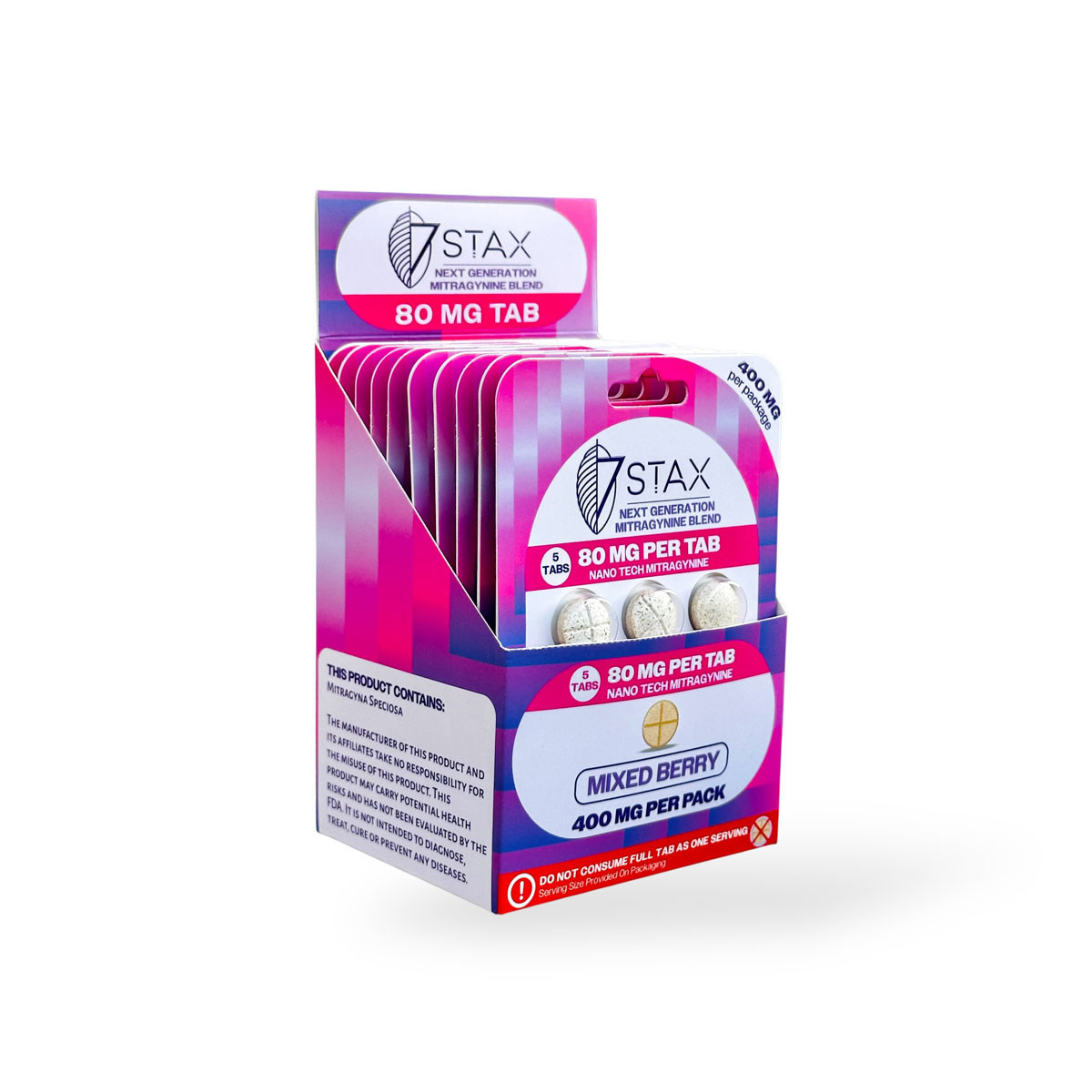 7 Stax Next Generation Mitragynine Blend Tablets Mixed Berry 80mg Per ...