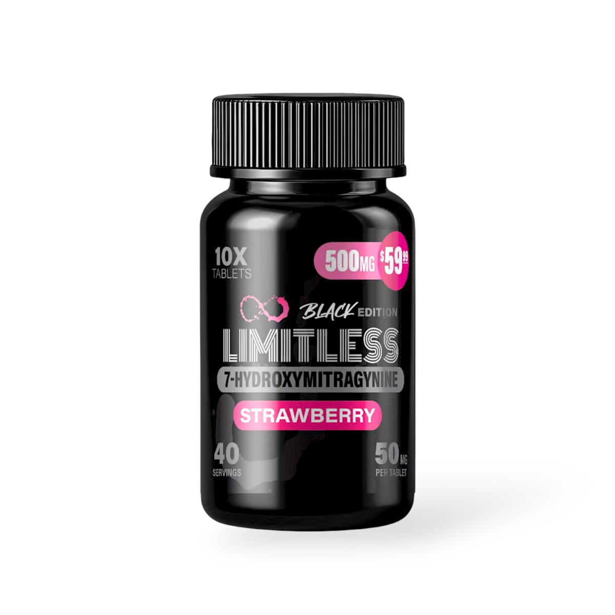 Limitless Black Edition 7-Hydroxymitragynine Tablets Original 50mg Per ...