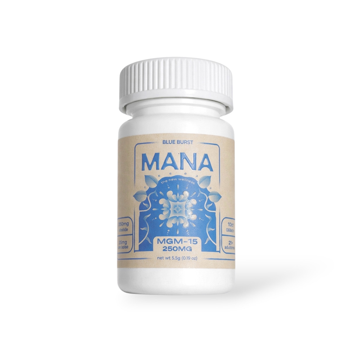 MANA MGM-15 Blue Burst Kratom Chewable Tablets 250mg