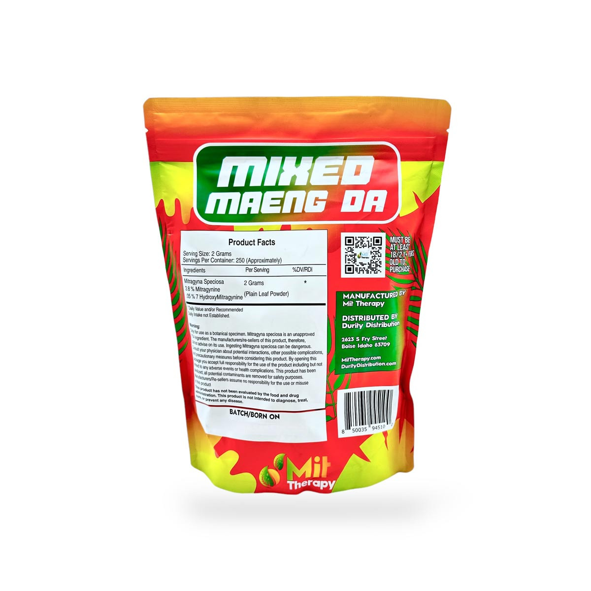 MIT Therapy Mixed Maeng Da Kratom Extract Enhanced Powder