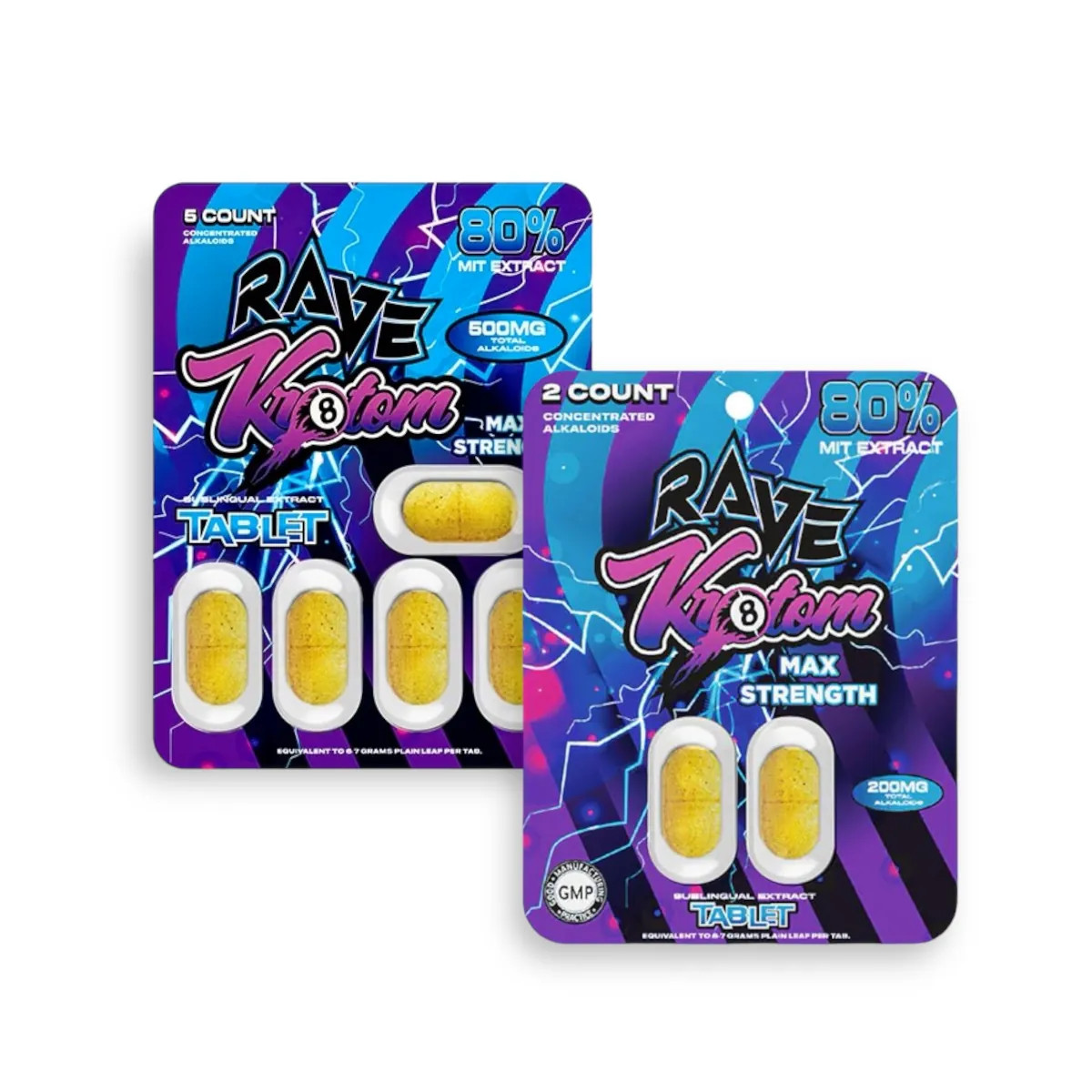 Rave Kratom Extract Max Strength Tablets