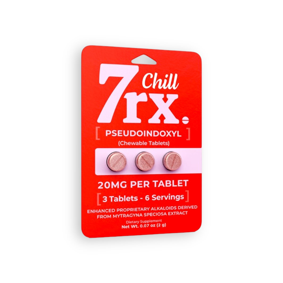 7rx 7-Hydroxy Pseudoindoxyl Chewable Tablets 30mg | 3ct