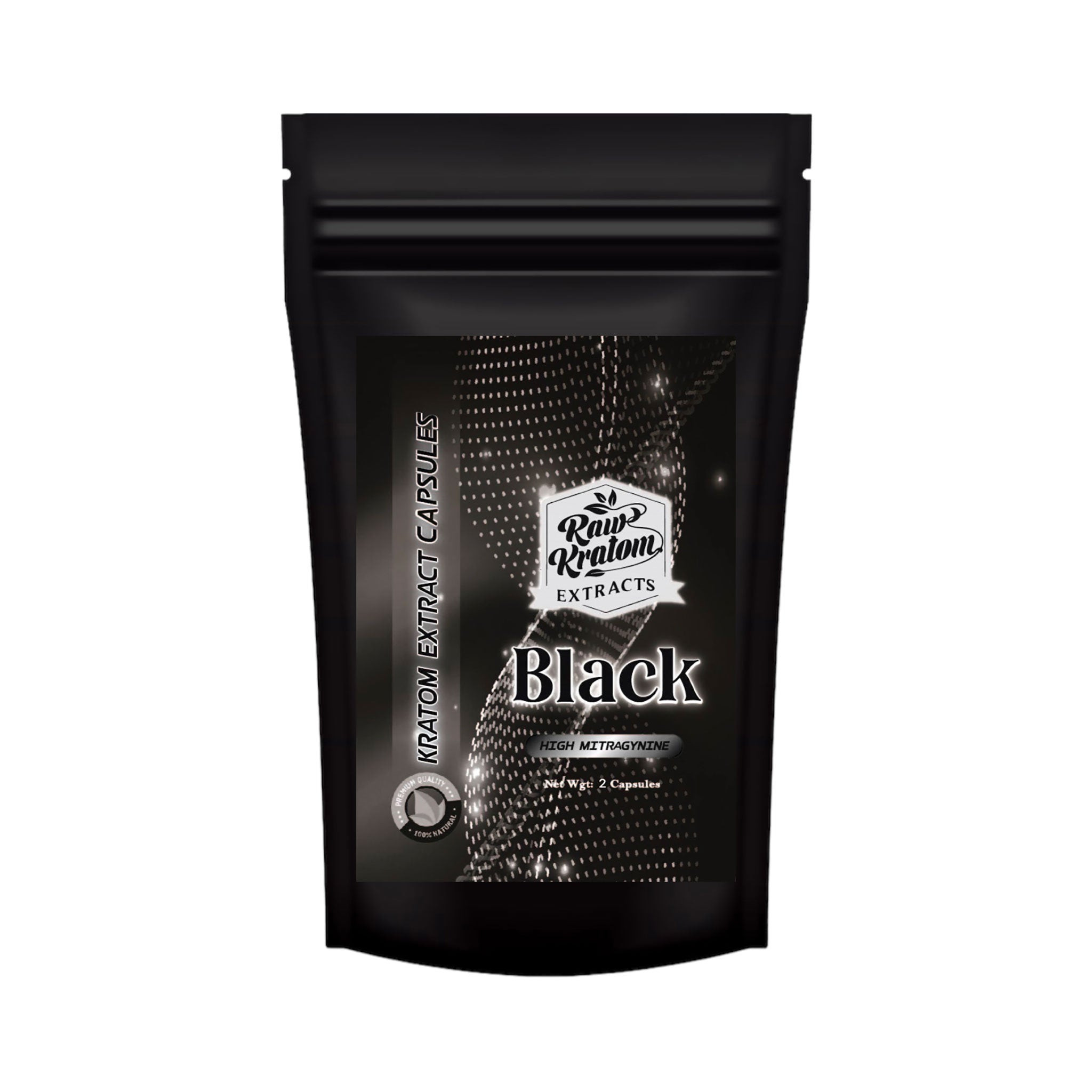 Raw Kratom Extracts Black Capsules - Highest Quality