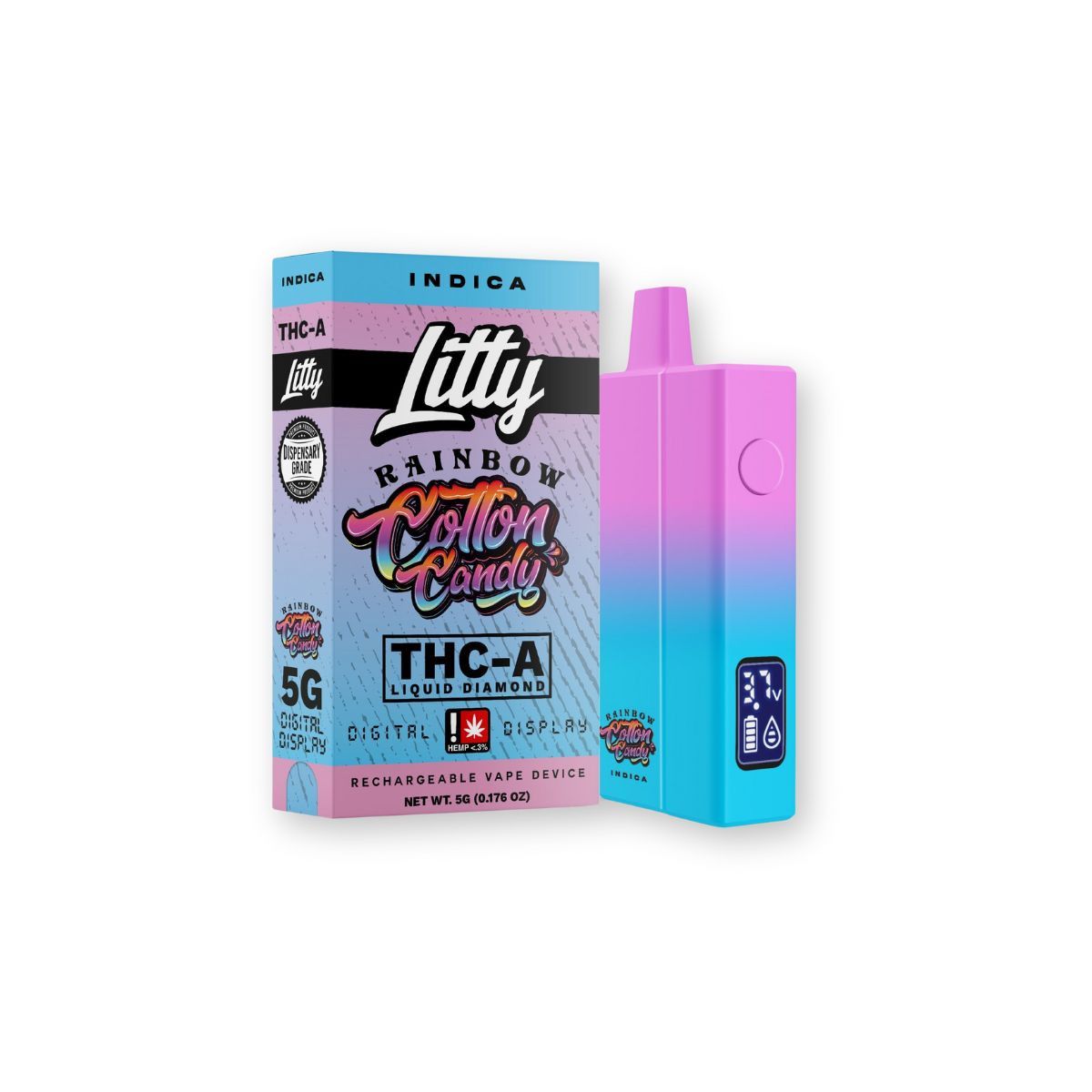 Litty THCA Disposable Vape – Sativa White Gummy 5g Flavor