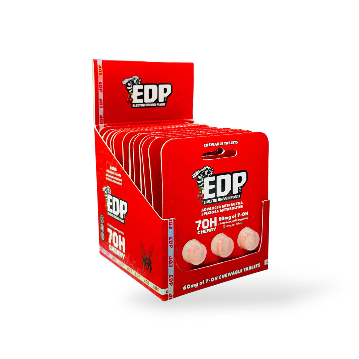 EDP 7OH 7-Hydroxymitragynine Cherry 20mg Kratom Tablets