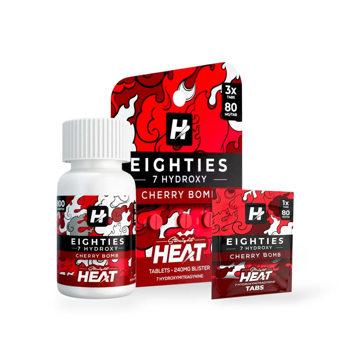 Straight Heat Eighties Natural 7-Hydroxy Tablets 80mg