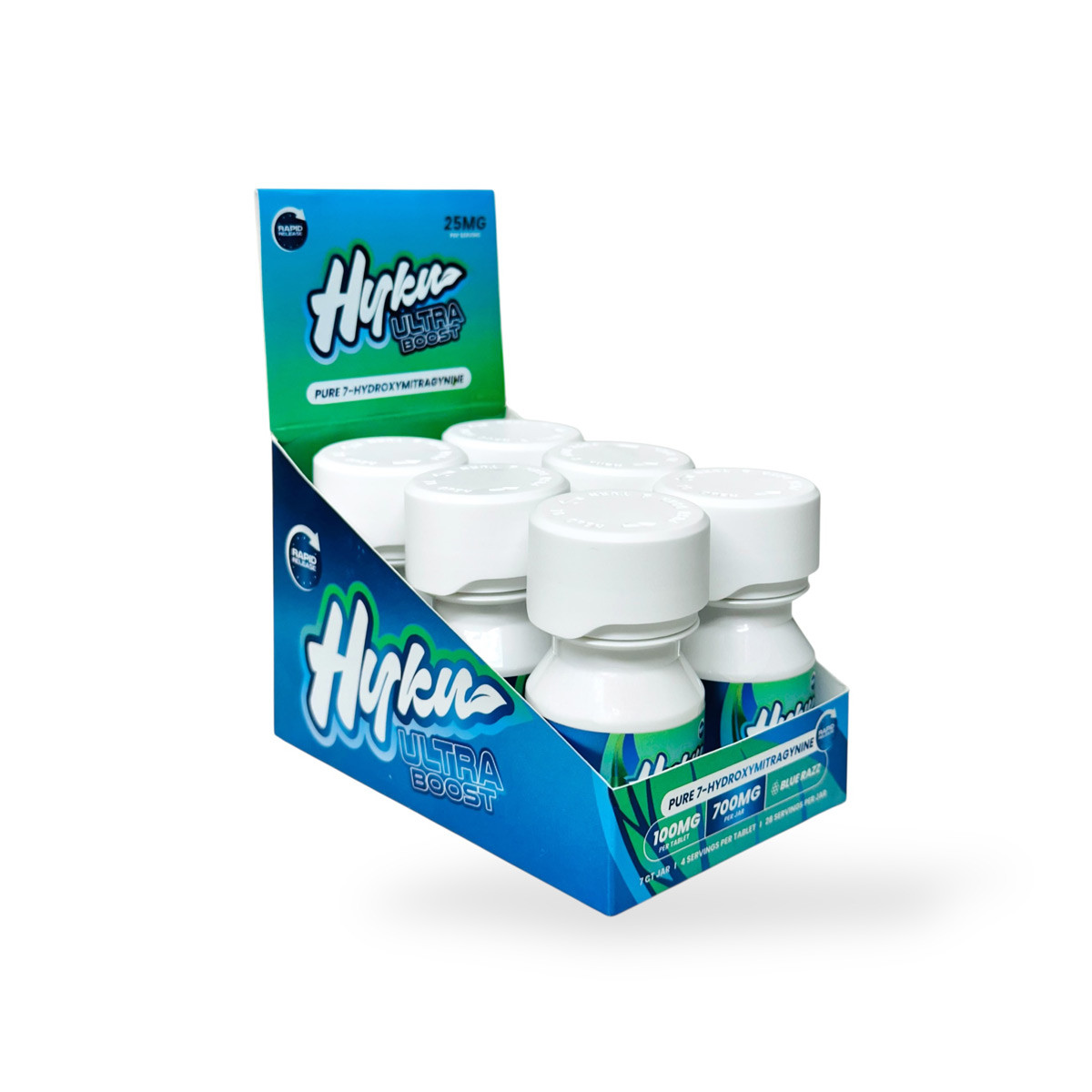 Hyku Ultra Boost Blue Razz 7-OH Tablets 100mg – Chewable