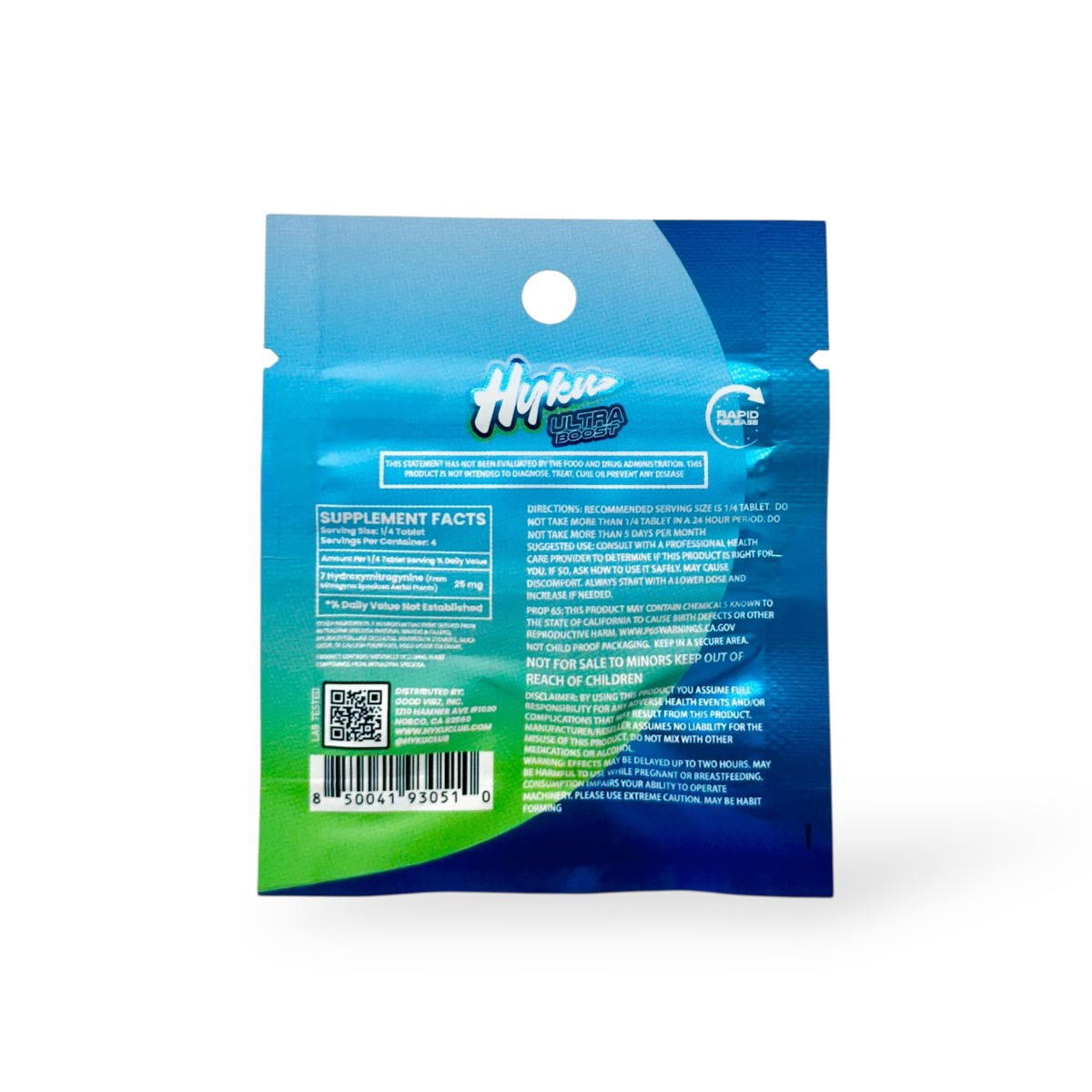 Hyku Ultra Boost Blue Razz 7-OH Tablets 100mg – Chewable