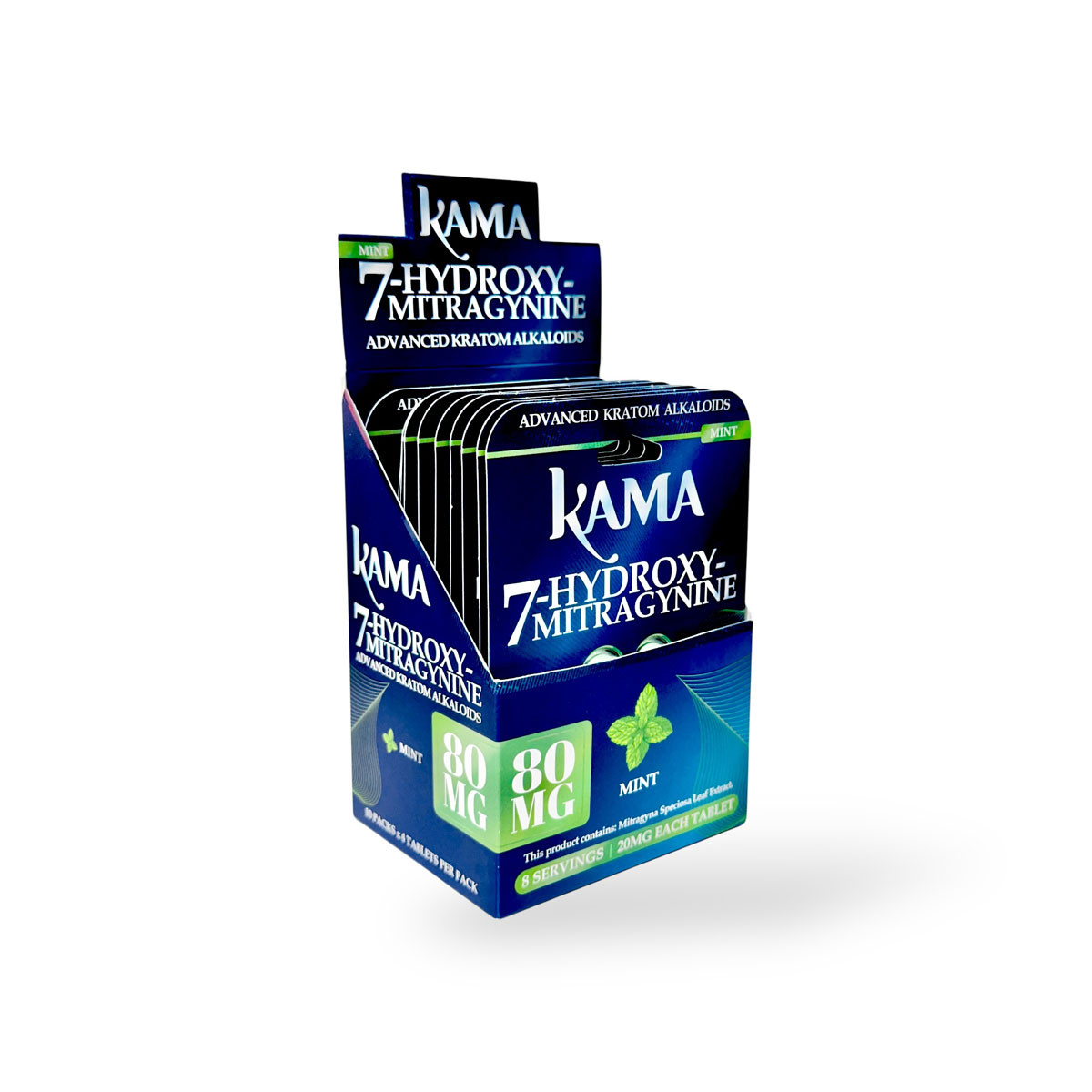 Kama 7-Hydroxy Mitragynine Chewable Tablets Mint 20mg Per Tablet
