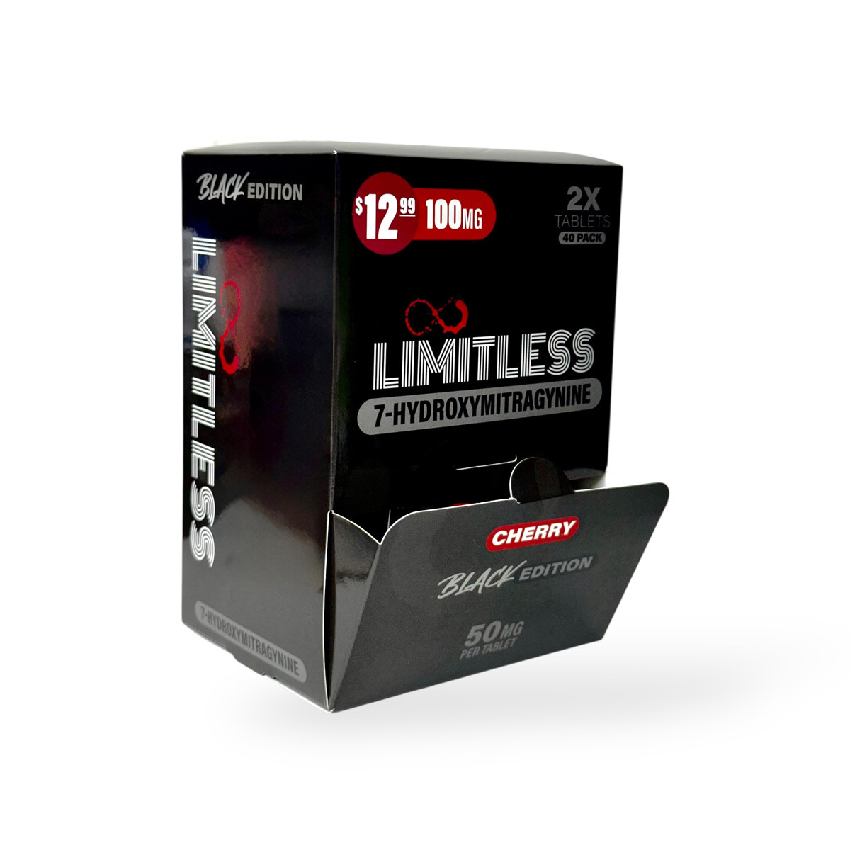 Limitless Black Edition Cherry 7-OH Tablets 50mg