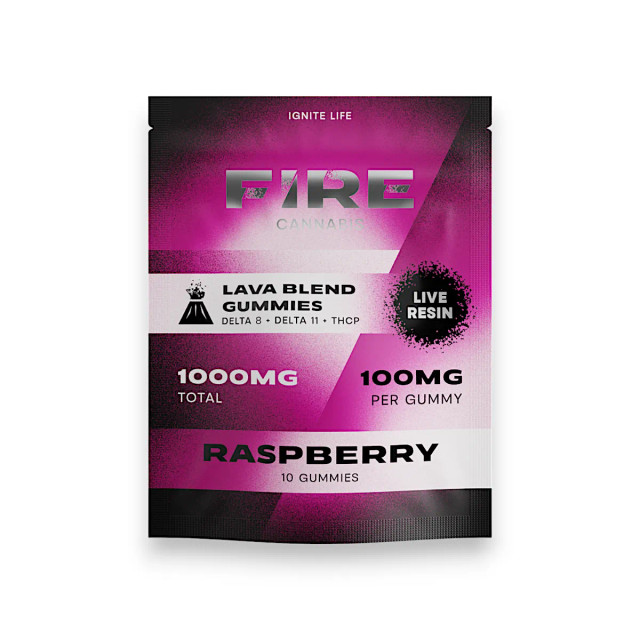 Fire Lava Blend Gummies Raspberry 1000mg – Tasty Relief