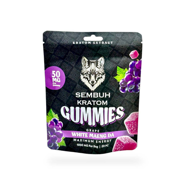 Sembuh Kratom Gummies 1000mg White Maeng Da Grape