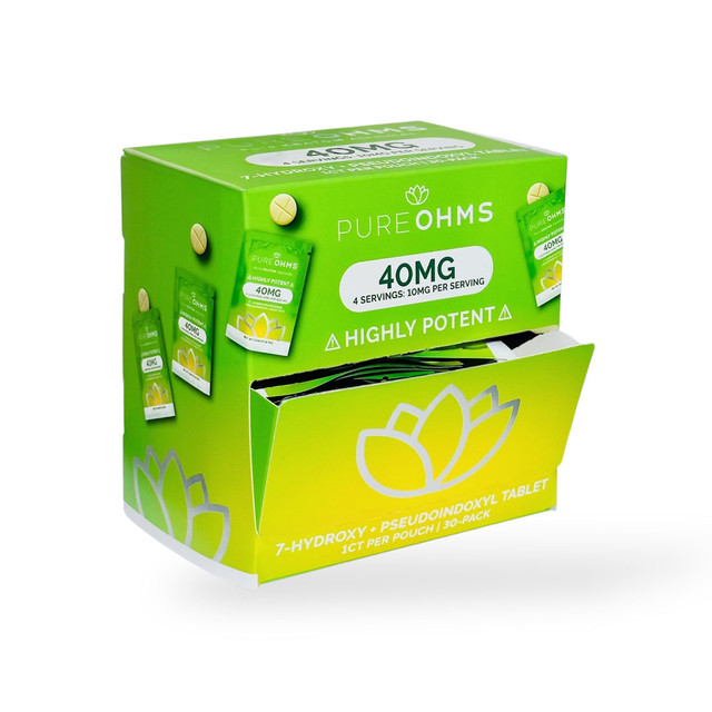 Pure Ohms Highly Potent 7-Hydroxymitragynine + Pseudoindoxyl 40mg Tablet