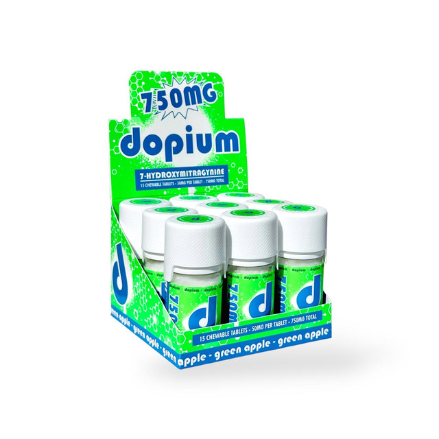 dopium 7-Hydroxymitragynine Chewable Tablets Green Apple 50mg Per Tablet