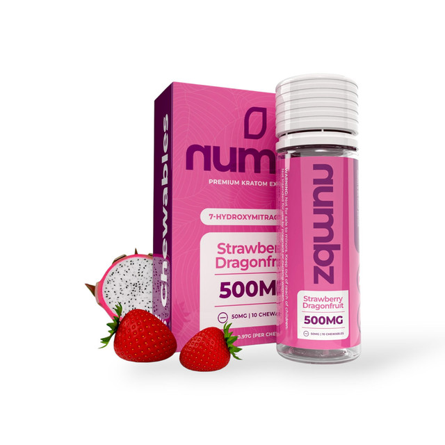numbz 7-OH + Minor Alkaloids Chewable Tablets Strawberry Dragonfruit ...