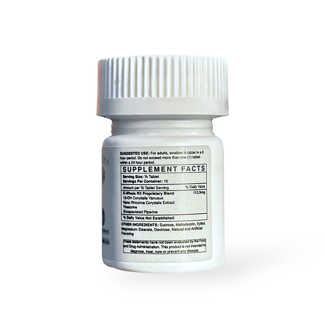K-Whole RX Calming Botanical Blend 225mg Per Tablet