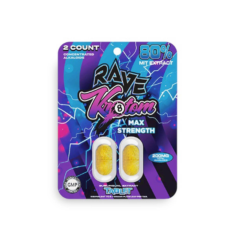 Rave Kratom Extract Max Strength Tablets