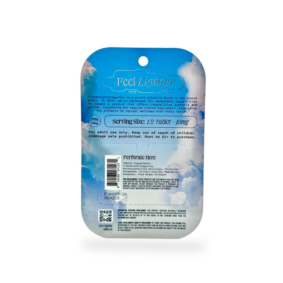 Opia 7-Hydroxymitragynine Chewable Tablets Blue Raspberry