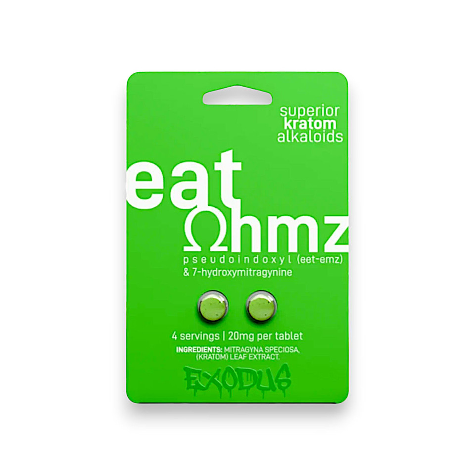 Eat OHMZ Green Pseudo+7-OH Kratom Tablets - 20mg Precision