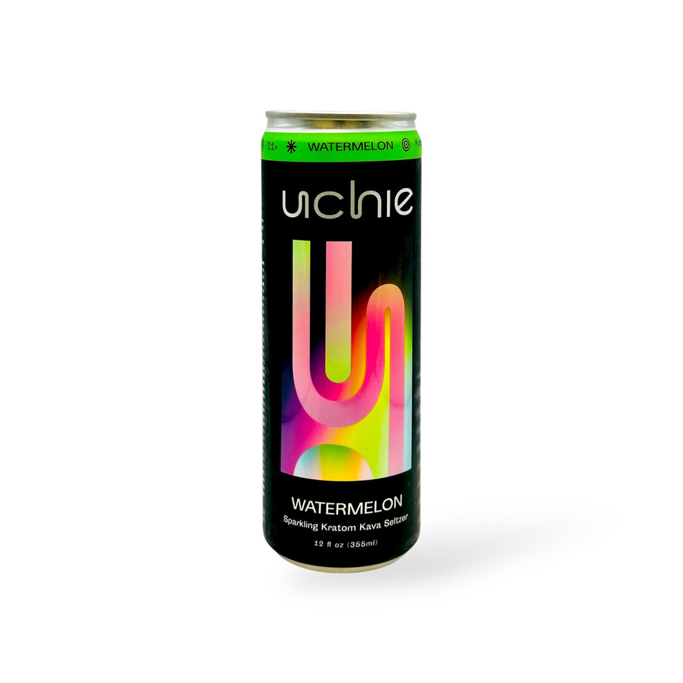 Uchie Sparkling Kratom Kava Seltzer Watermelon 12oz | Refresh