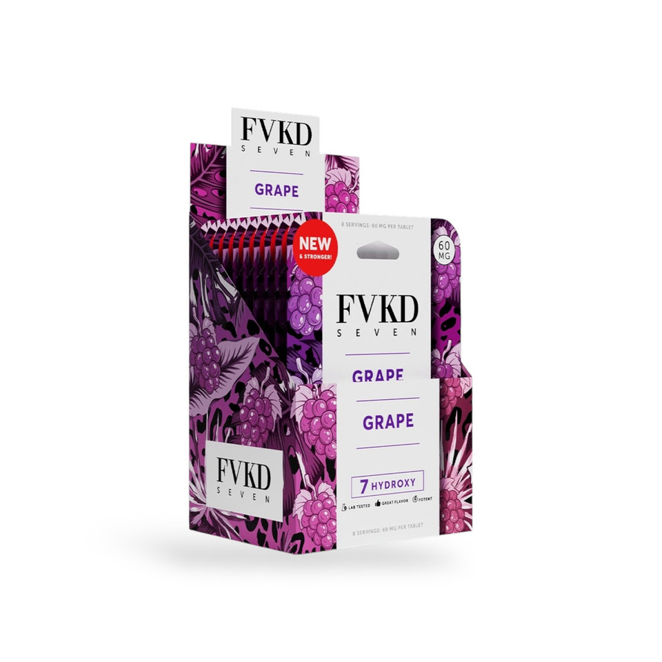 FVKD Seven 7-Hydroxy Tablets Grape 60mg for Quick Relief