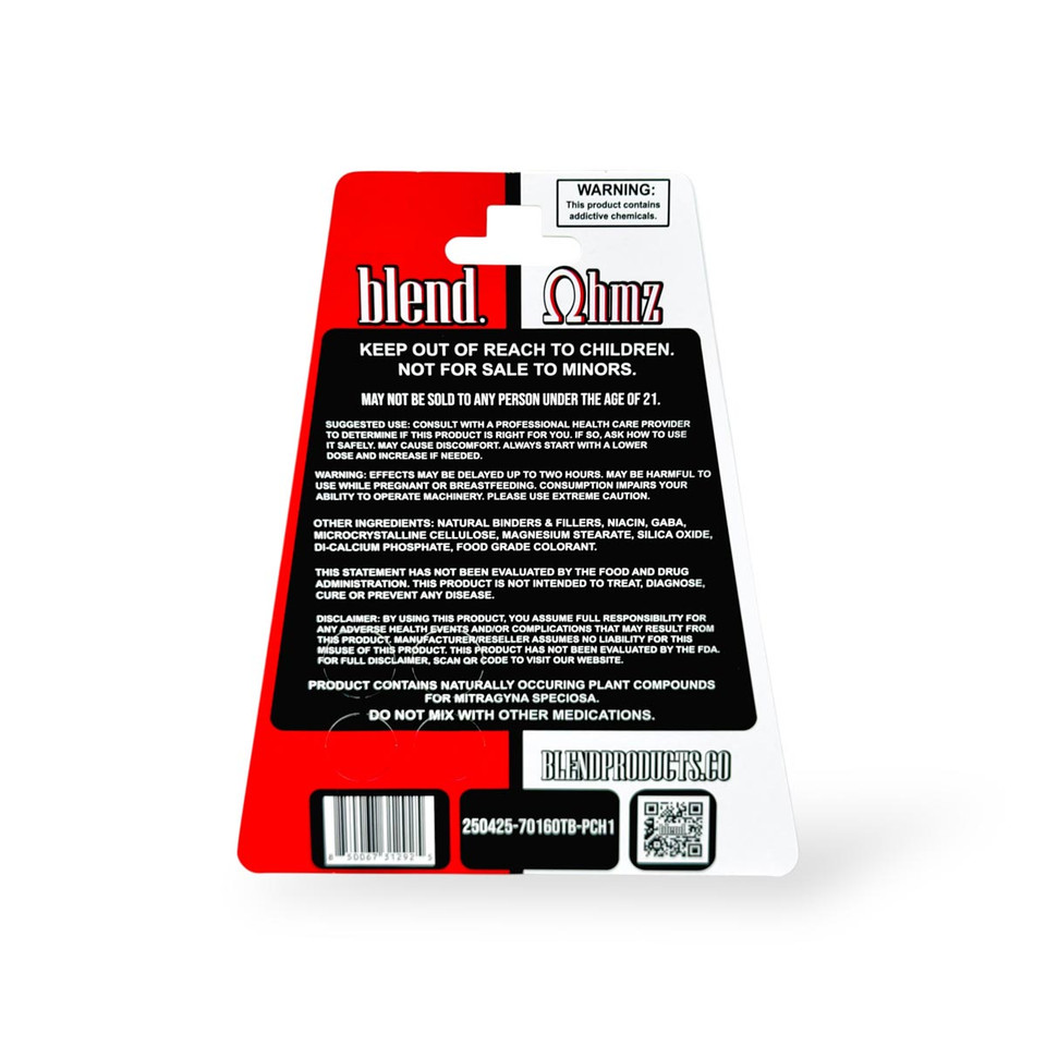 Blend. Peach 7-Hydroxy Chewable Tablets 60mg – Max Strength