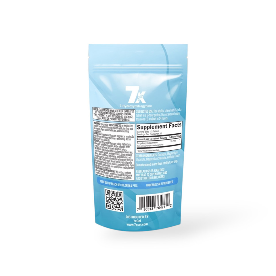 7Xcel Natural 7-OH Tablet 30mg | Clean Potent Chewable